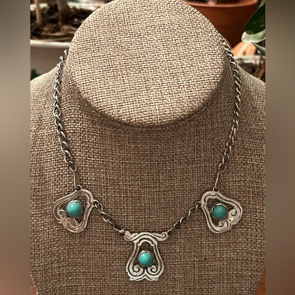 Handcrafted | Jewelry | Vintage Handcrafted Sterling Silver Turquoise ...